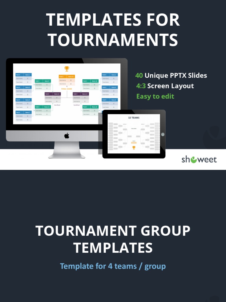 Templates For Tournaments: 40 4:3 Easy To Edit | PDF | Sports