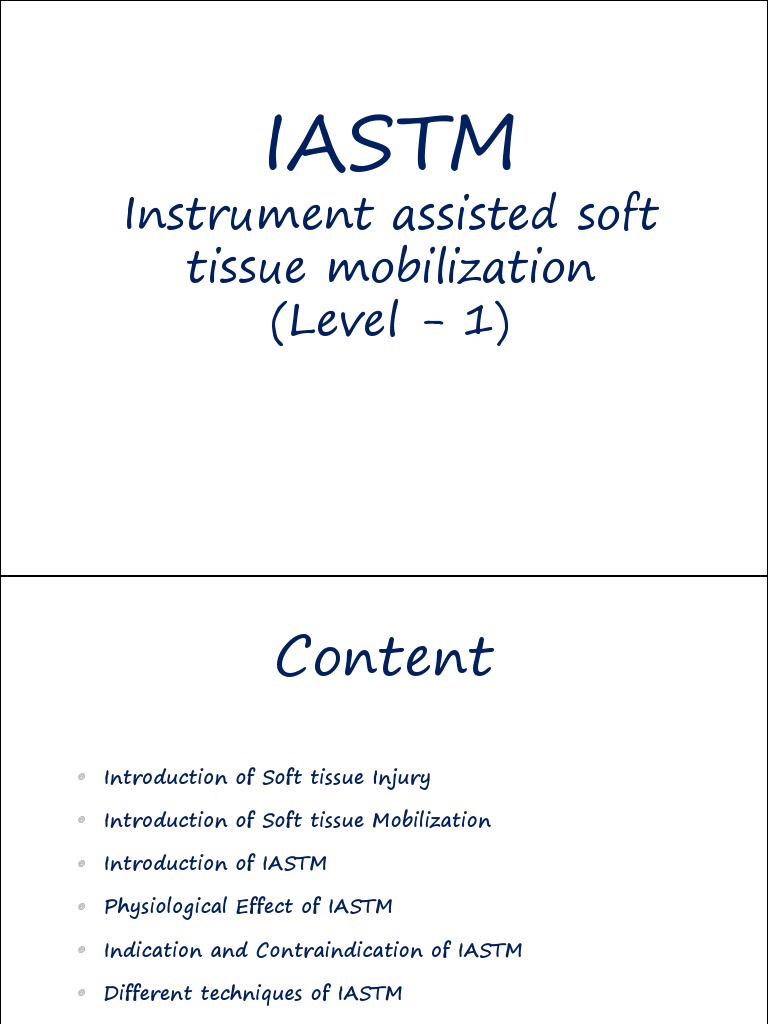 IASTM Assam Workshop Manual | PDF | Tendon | Soft Tissue