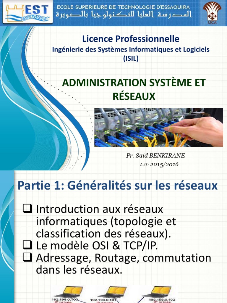 Administration Systèmes et Réseaux | PDF | Adresse IP | Modèle OSI