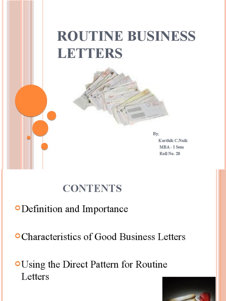 Understanding Routine Business Letters | PDF