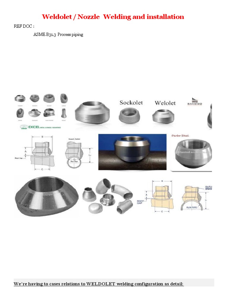 Weldolet Welding and Installation Guide | PDF