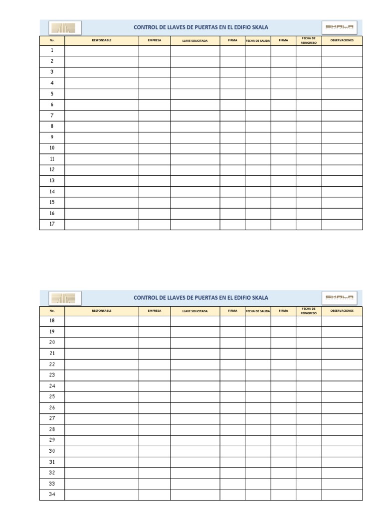 Formato e y S de Llaves | PDF