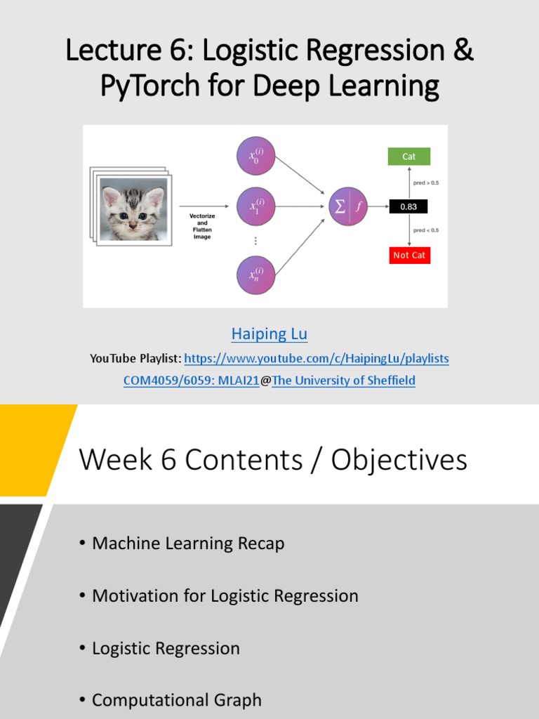 Logistic Regression And Pytorch For Deep Learning Pdf Logistic Regression Deep Learning