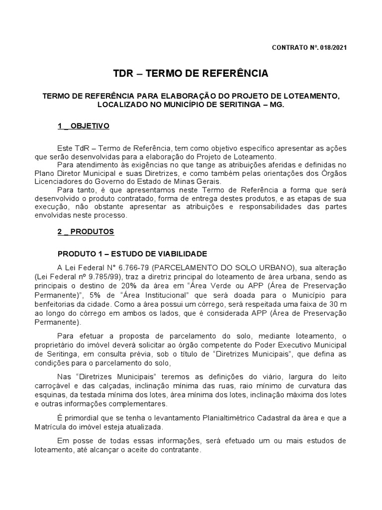 Tdr-Termo de Referencia | PDF | Águas residuais