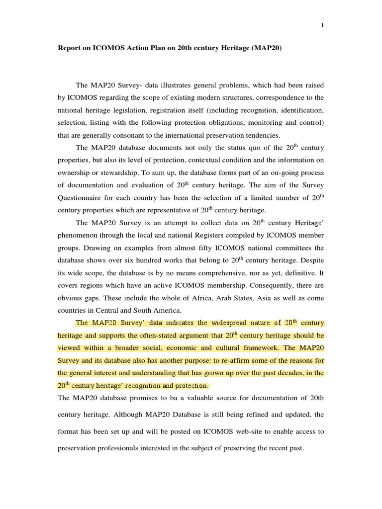 Icomos, 2005. Final Report Icomos Map 20 | PDF | Cultural Heritage ...