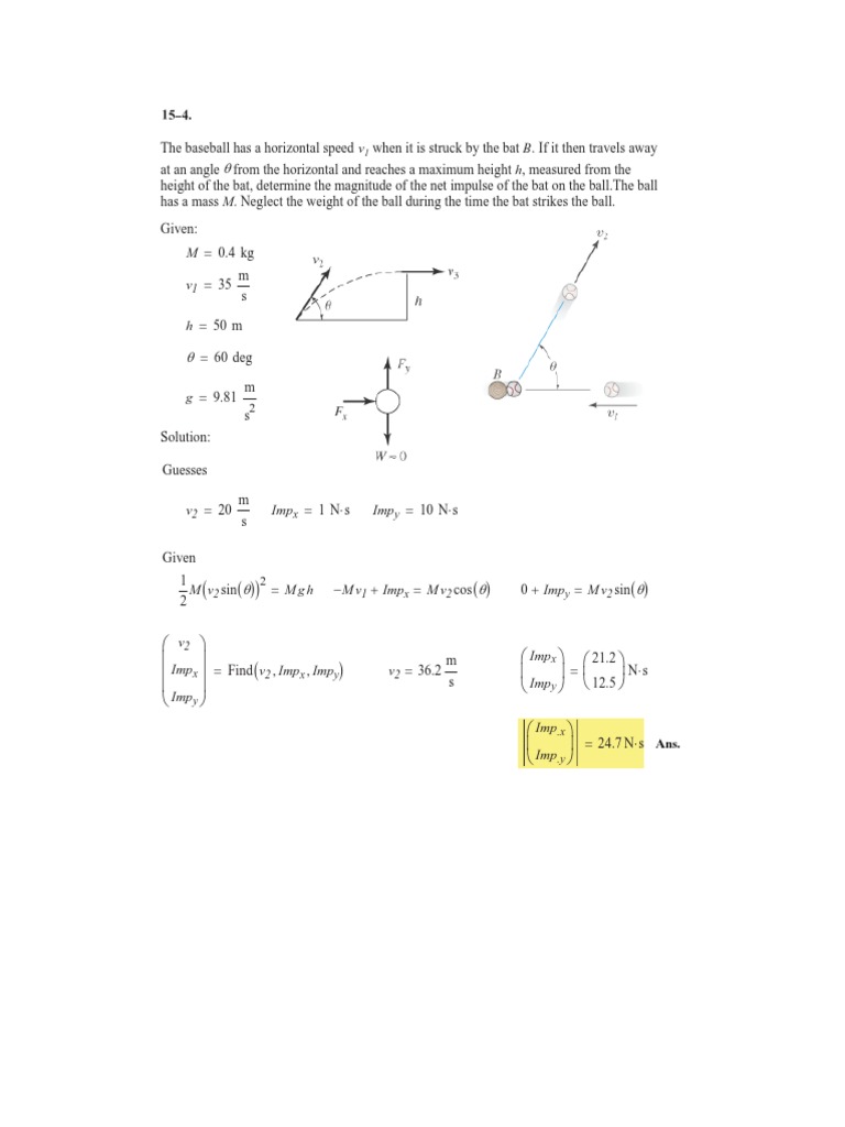 Chapter 15 - Kinetics of Particles Momentum | PDF | Rotation Around A Fixed Axis | Force