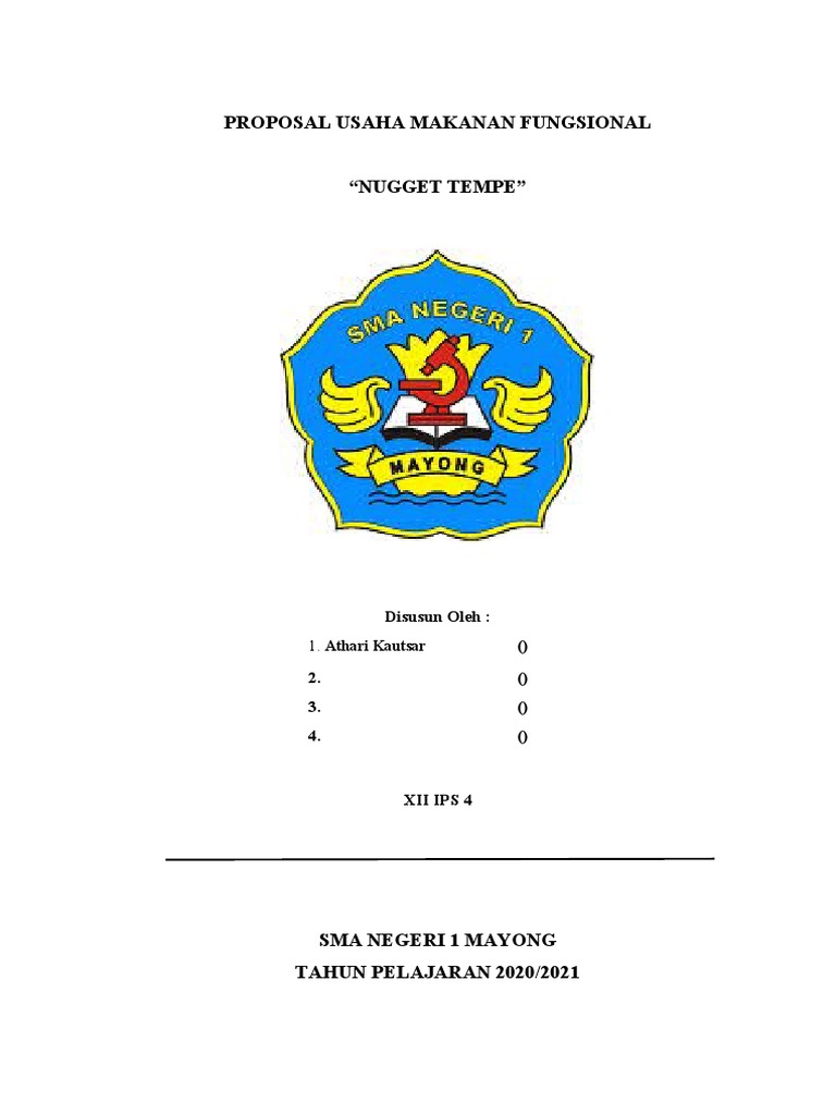 Proposal Usaha Nugget Tempe Fungsional | PDF | Kesehatan Holistik