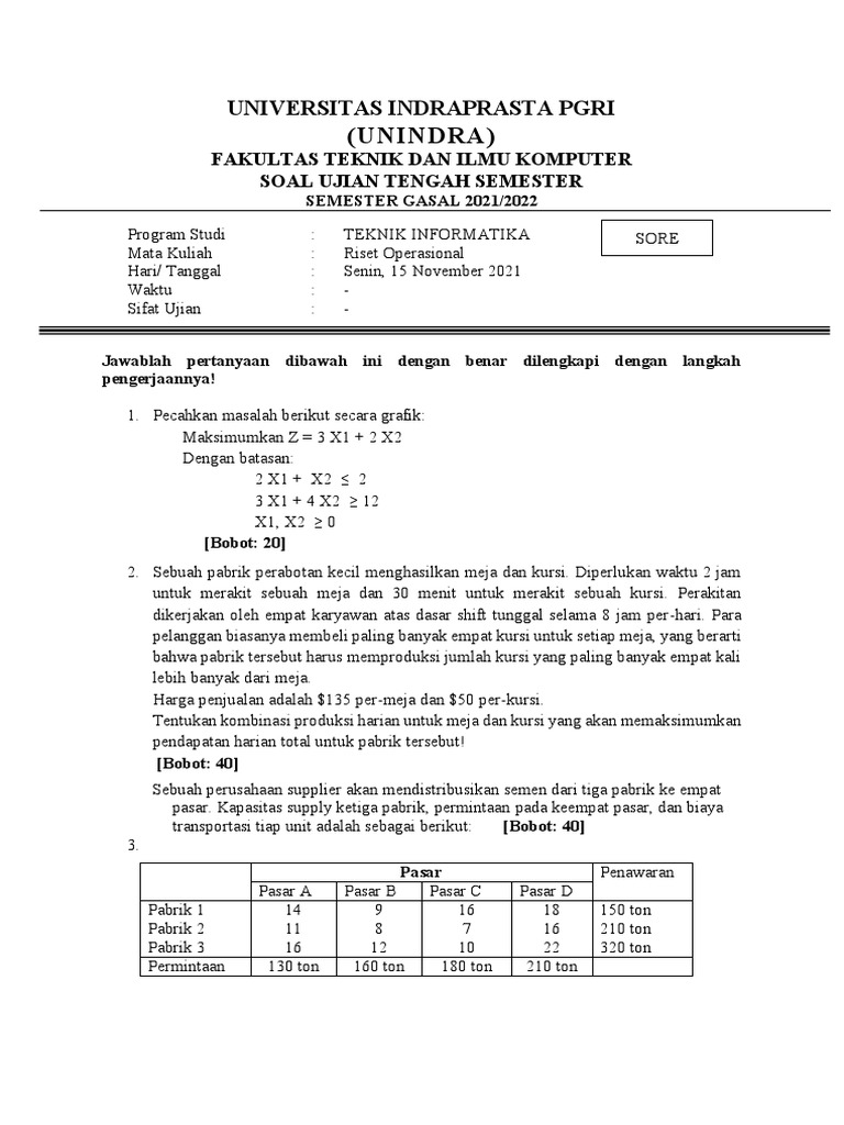 Uts Ro 2122 Sore | PDF