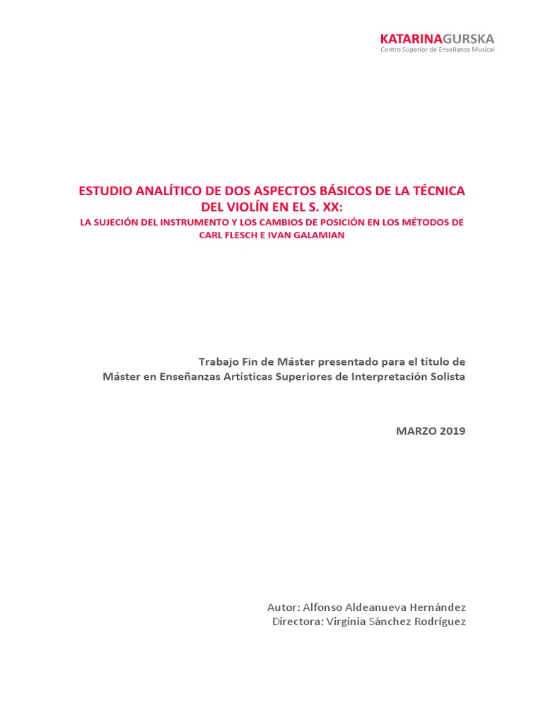 Estudio Analitico de Dos Aspectos Basico | PDF | Violín | Método científico