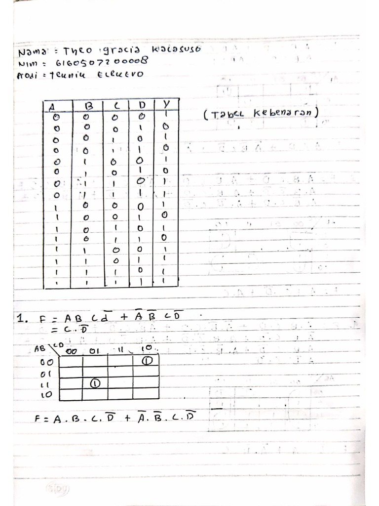 Te-Theo Gracia Kalasuso-6160507200008-Tugas 4 Teknik Digital | PDF
