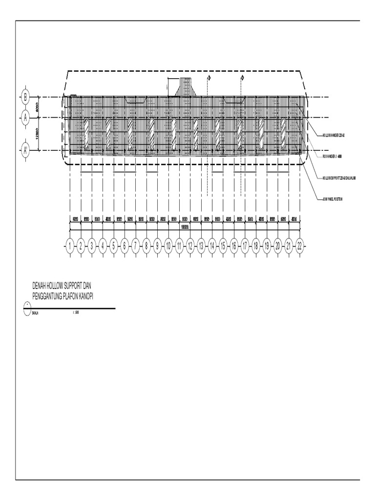 Denah Hollow Support Dan Penggantung Plafon Kanopi | PDF