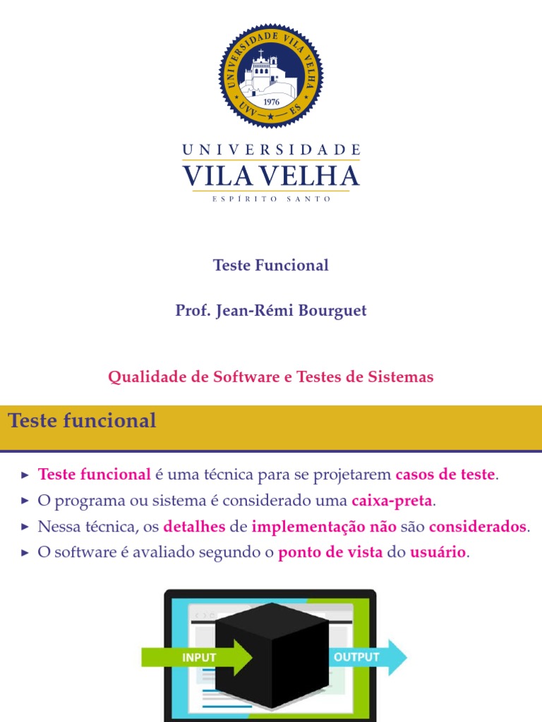 Teste Funcional | PDF | Testes de software | Programas