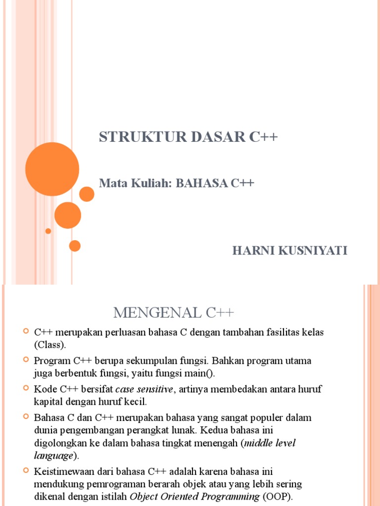 m01 Struktur Dasar C | PDF