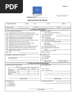 CS Form No. 6 Revised 2020 Application For Leave Fillable Final2021 | PDF | Parental Leave ...