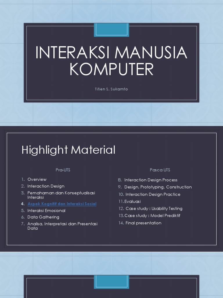 Pertemuan 4 Aspek Kognitif Dan Interaksi Sosial | PDF