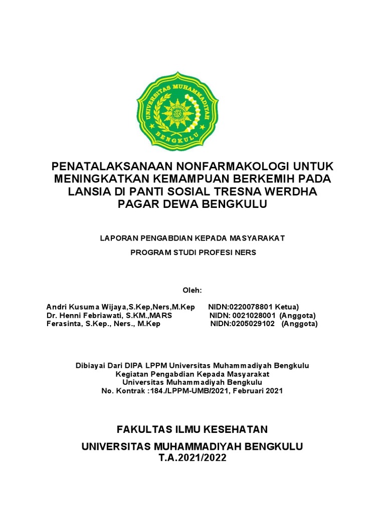 Laporan Akhir PKM Andri KW | PDF | Pengembangan Diri | Sains & Matematika