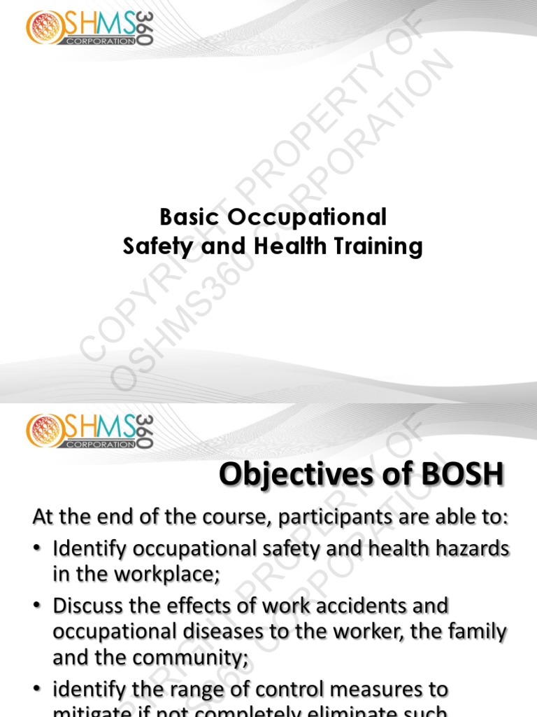 Mod 1 - OSH and BOSH Framework | PDF | Occupational Safety And Health ...