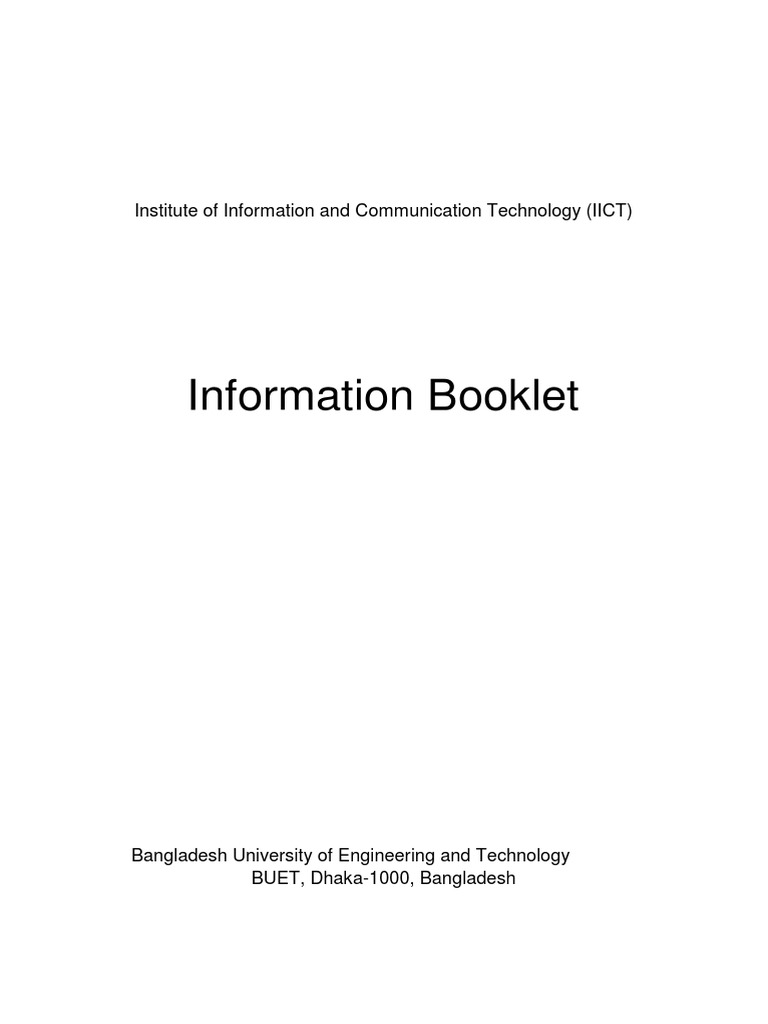 IICT Booklet Final | PDF | Information Technology | Science And Technology