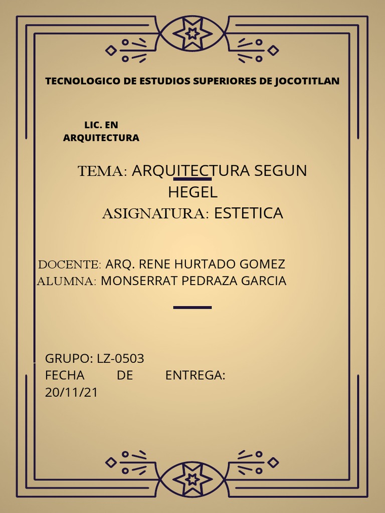 Arquitectura Segun Hegel | PDF | Georg Wilhelm Friedrich Hegel | Los ...