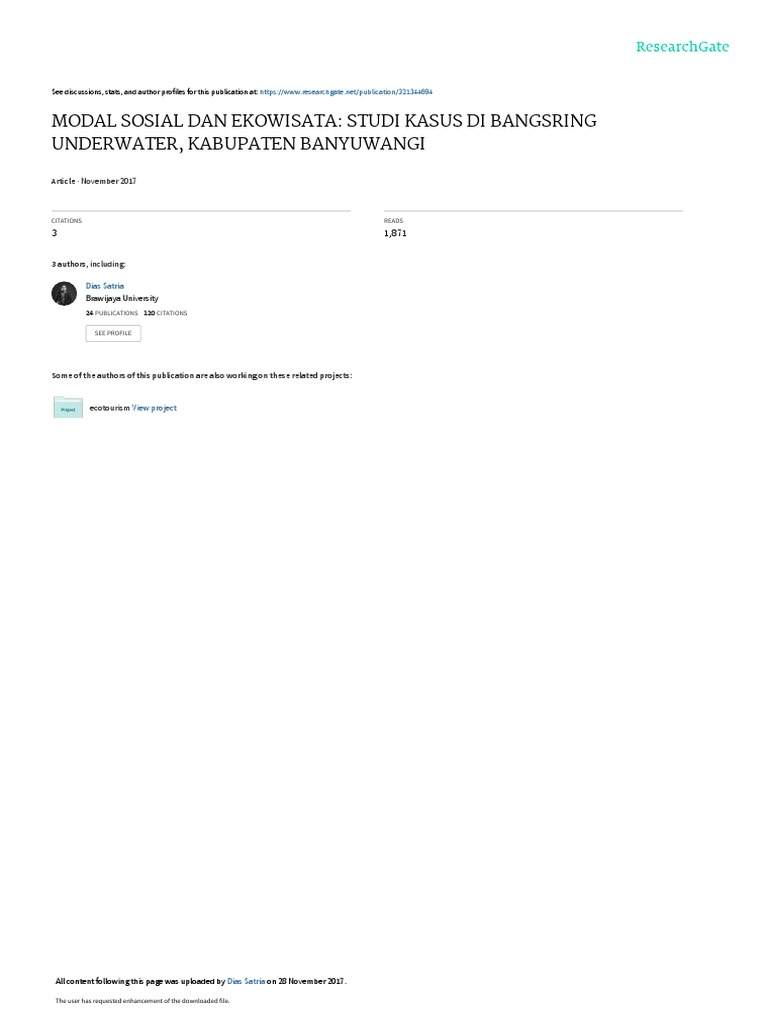 Modalsosialekowisata | PDF | Ilmu Sosial | Sains & Matematika