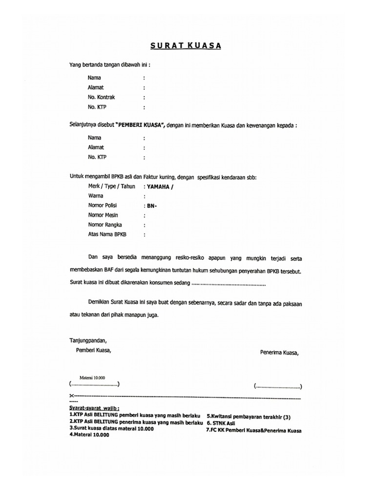 Surat Kuasa | PDF