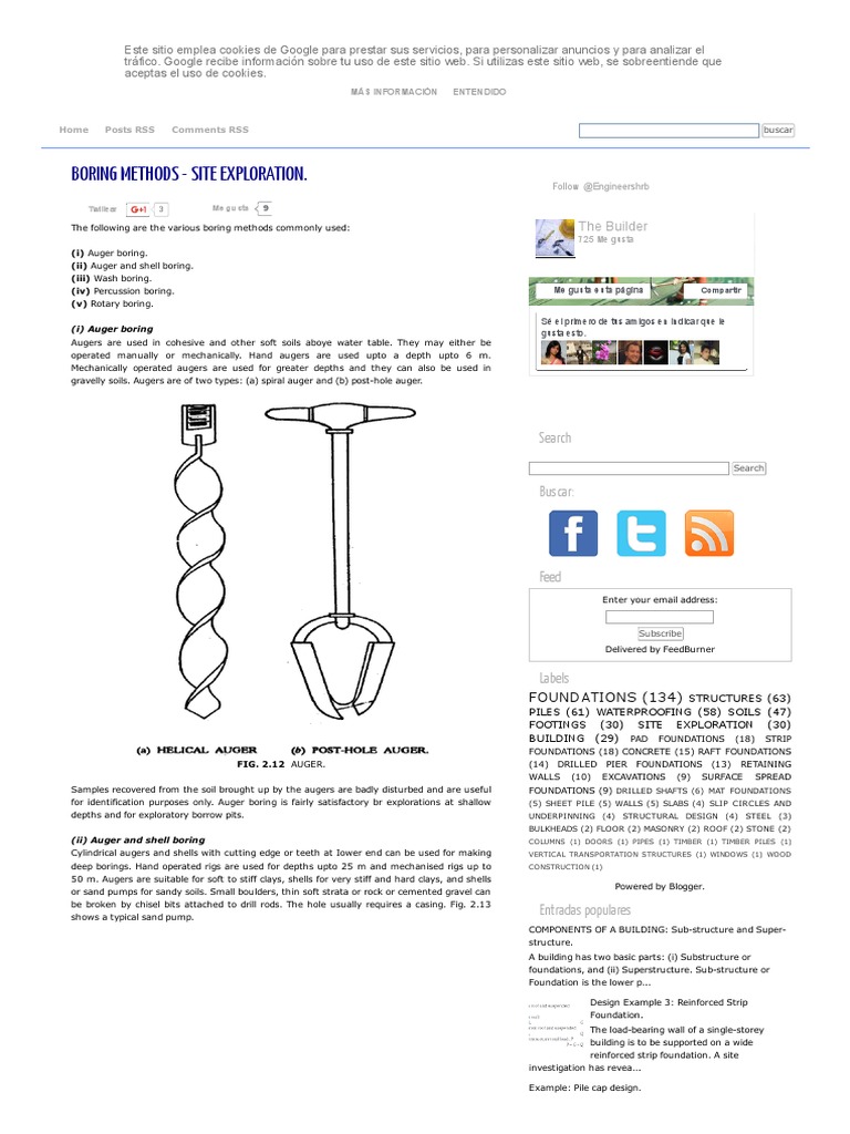 Boring Methods for Site Exploration | PDF | Deep Foundation ...
