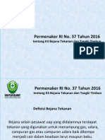 Permenaker 37 THN 2016 Tentang K3 Bejana Tekanan Dan Tangki Timbun | PDF