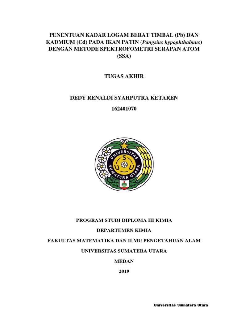 Penentuan Kadar Logam Berat Timbal (PB) Dan KADMIUM (CD) PADA IKAN ...