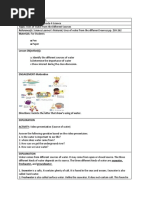 Detailed Lesson Plan in Science IV-Uses of Water | PDF | Lesson Plan ...