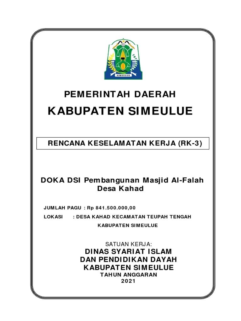 Contoh RK3 Proyek | PDF