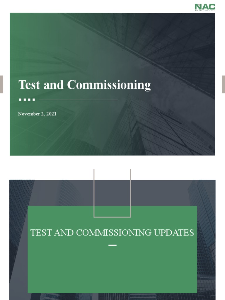 Test & Commissioning Framework Overview | PDF | Government