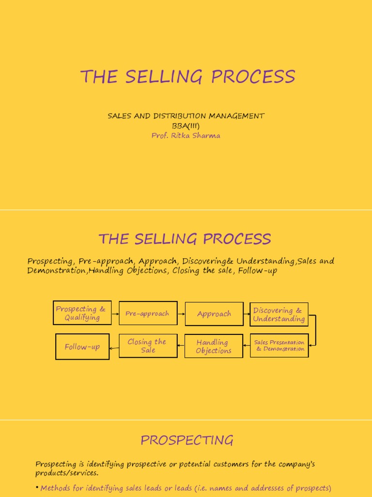CH 1 - The Selling Process (M) | PDF | Sales | Business
