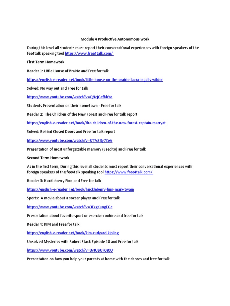 Module 4 Reading and Movie Activities Projects | PDF