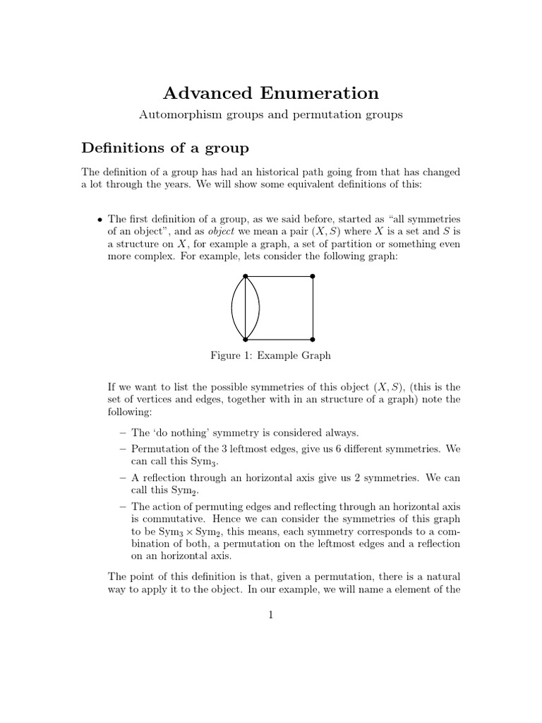Automorphism Groups and Permutation Groups | PDF | Group (Mathematics ...