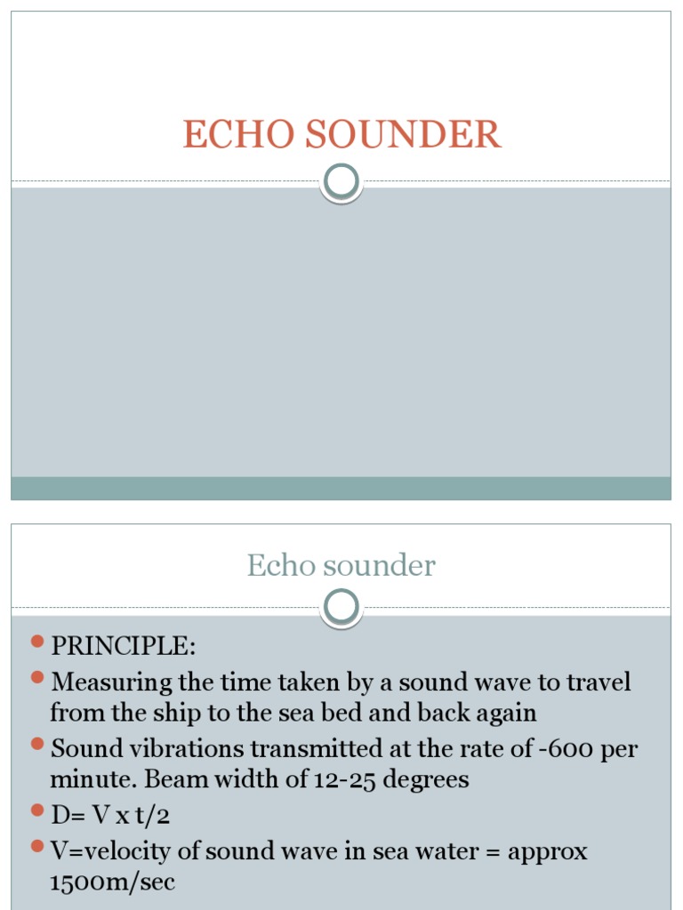 Understand Your Echo Sounder in 40 Characters | PDF | Frequency | Sound