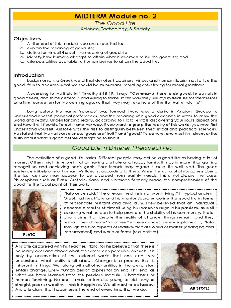 Defining the Good Life in STS | PDF | Epistemology | Metaphilosophy