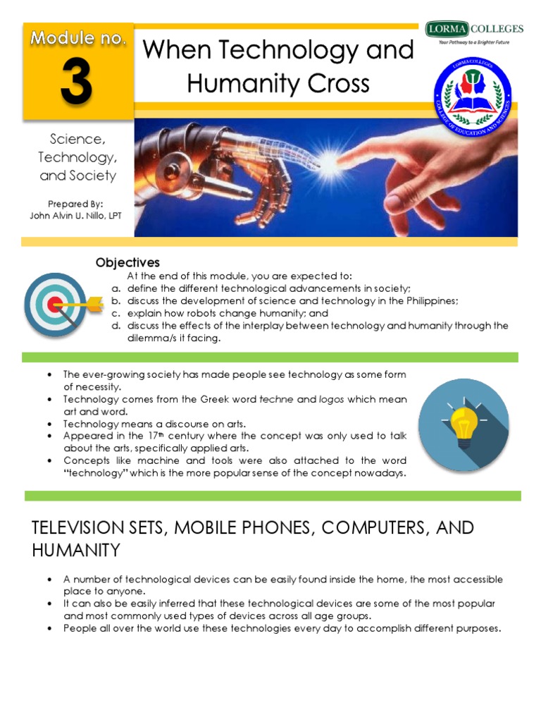 Midterm Module 3 - When Humanity and Technology Cross | PDF | Robotics | Robot