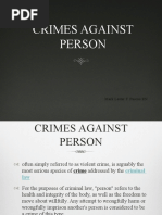 Offences Against the Person Act Review | PDF | Assault | Manslaughter