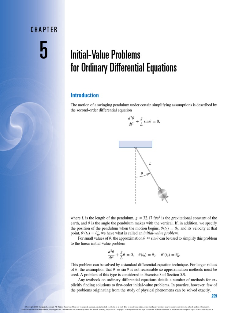 Initial Value Problems For Ordinary Differential Equations Pdf Equations Ordinary