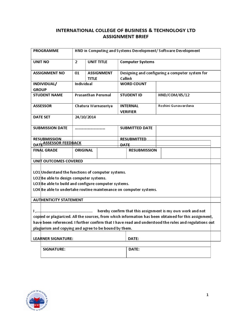 Designing and Configuring A Computer System | PDF | Server (Computing ...