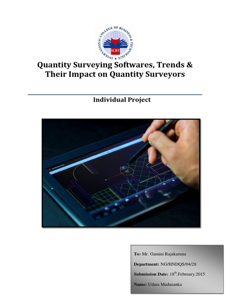 Quantity Surveying Softwares, Trends & Their Impact On Quantity Surveyors | Download Free PDF ...