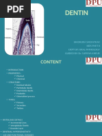 Classification of Dentin Types | PDF | Dentin | Tooth