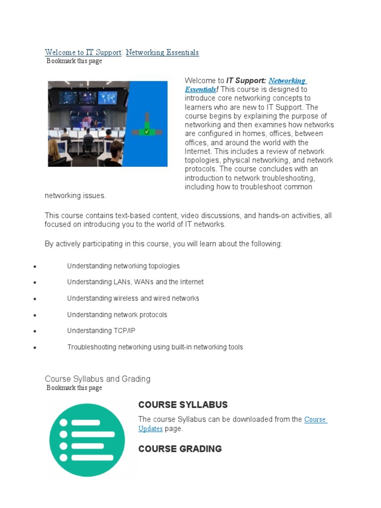 IT Support: Networking Essentials Course | PDF | Computer Network ...