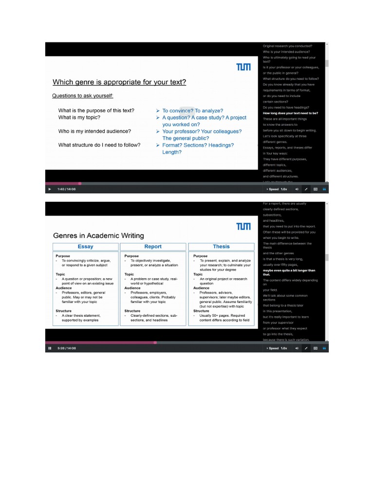 Genres of Academic Writing | PDF