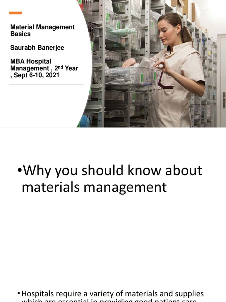 Hospital Materials Management Guide | PDF | Inventory | Hospital