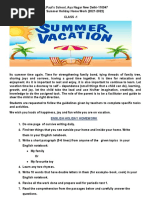 Class 6 Summer Holiday Homework | PDF