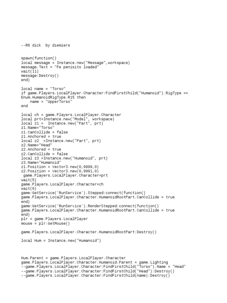 FE Penis Script 18+ | PDF