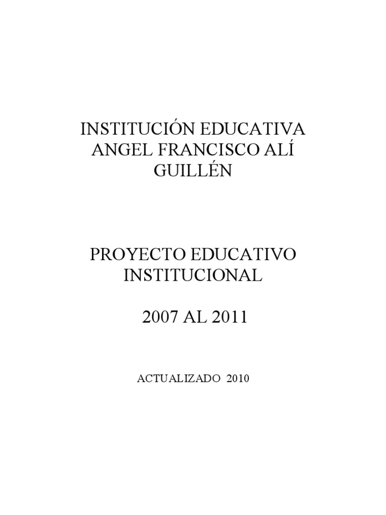 Pei 2007-2012 Ali Guillén | PDF | Evaluación | Salón de clases