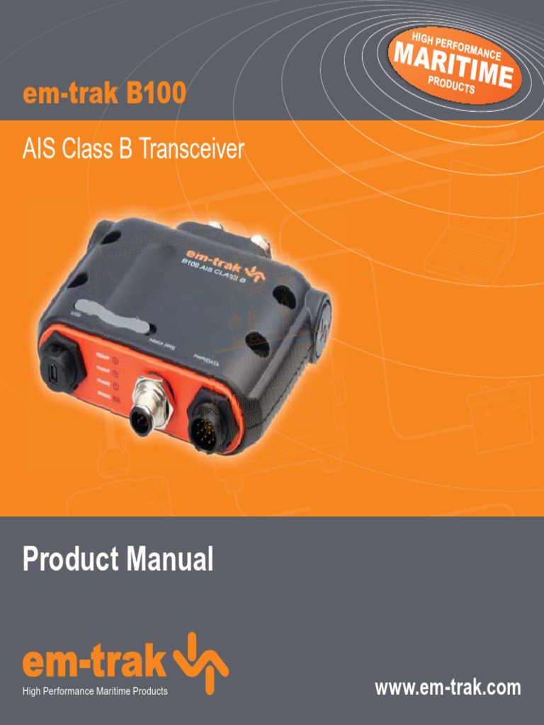 Em-Trak B100: AIS Class B Transceiver | Download Free PDF | Usb ...