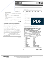 b1 End-Of-Unit Tests Answer Key 0 | PDF